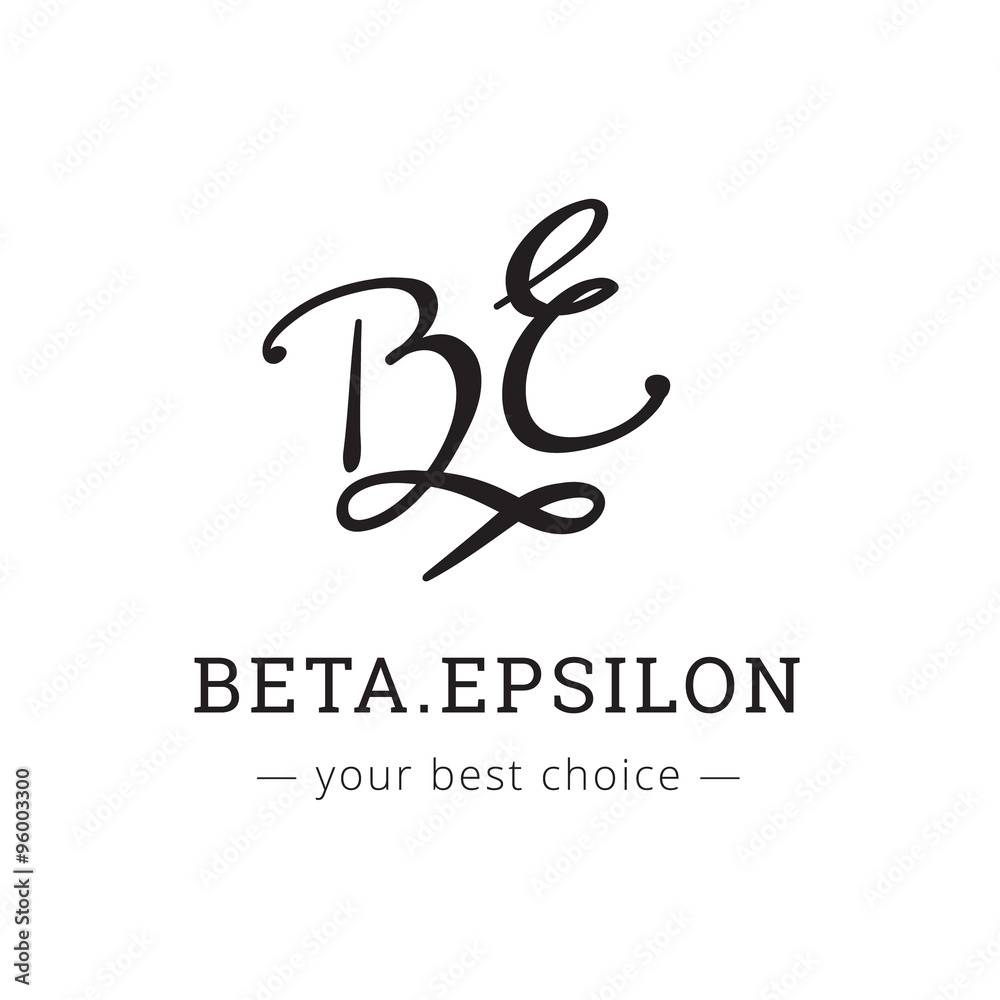 Vector hand drawn style elegant letter logo Stock Vector | Adobe Stock