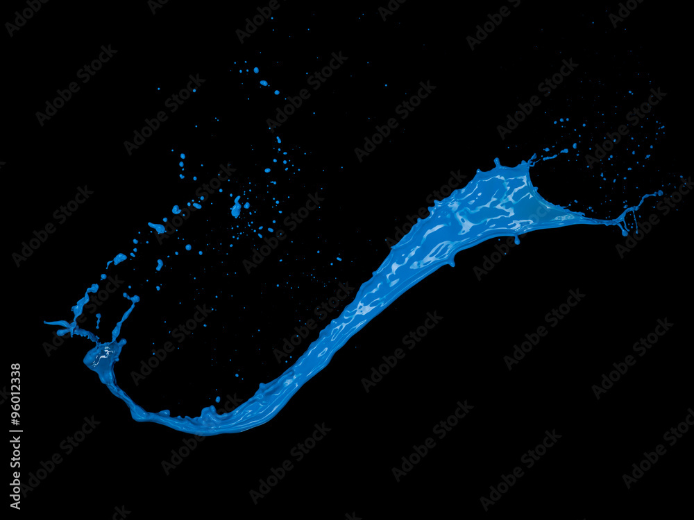 blue paint splash on black background Stock Illustration | Adobe Stock