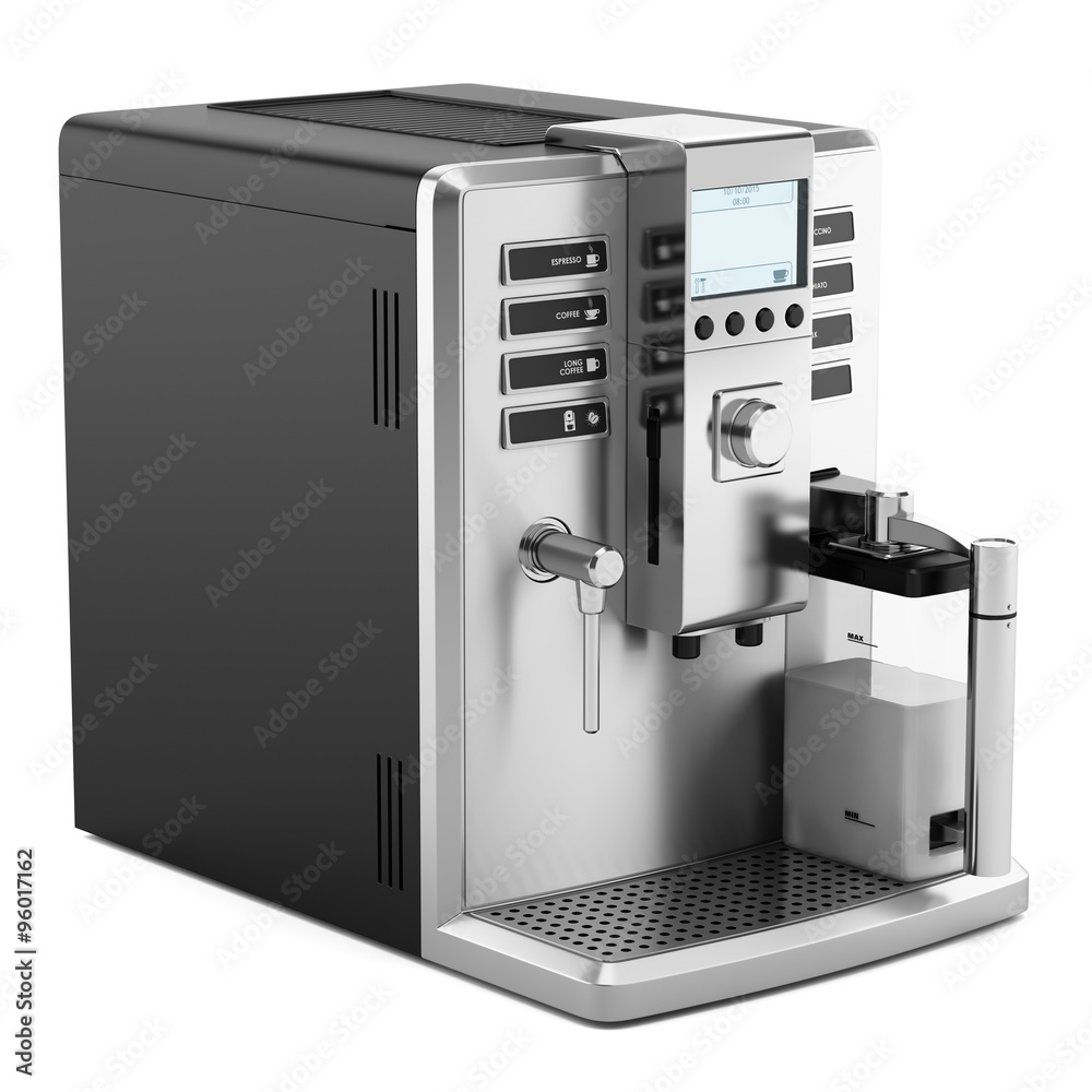 modern coffee machine isolated on white background Stock Photo | Adobe ...