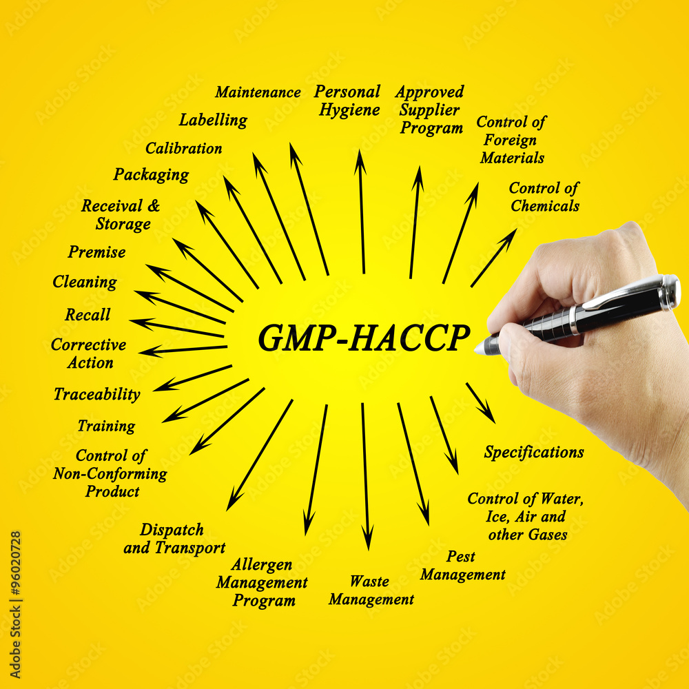 Women hand writing element GMP-HACCP for use in manufacturing Stock ... Women hand writing element GMP-HACCP for use in manufacturing Stock ...