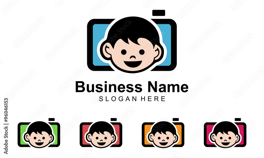 baby photo logo, camera baby vector logo design Stock Vector | Adobe Stock