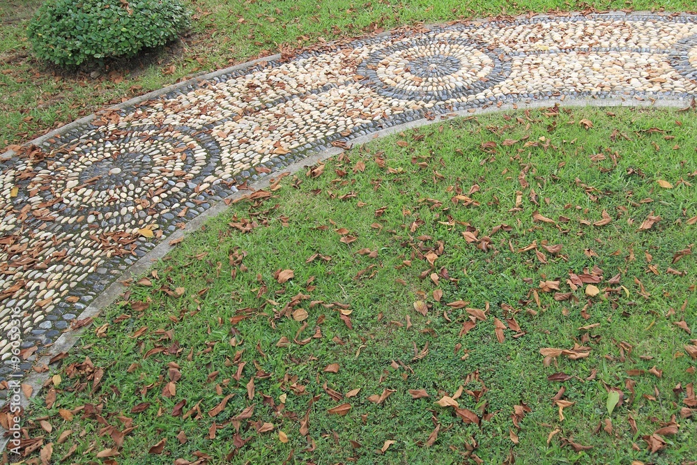 Massage stone walkway texture Stock-Foto | Adobe Stock