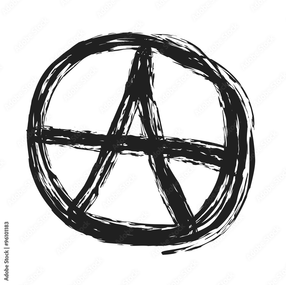anarchy symbol drawing, punk Stock Illustration | Adobe Stock