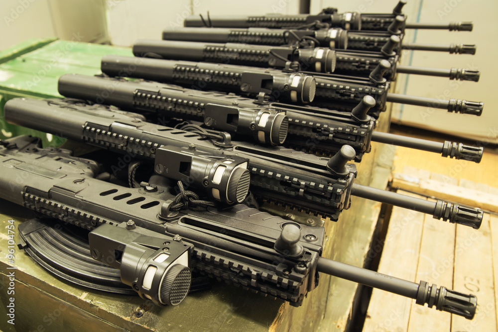 Israeli assault rifles Stock Photo | Adobe Stock