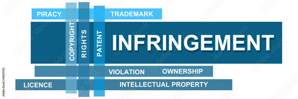Infringement Blue Stripes With Wordcloud Stock Illustration | Adobe Stock