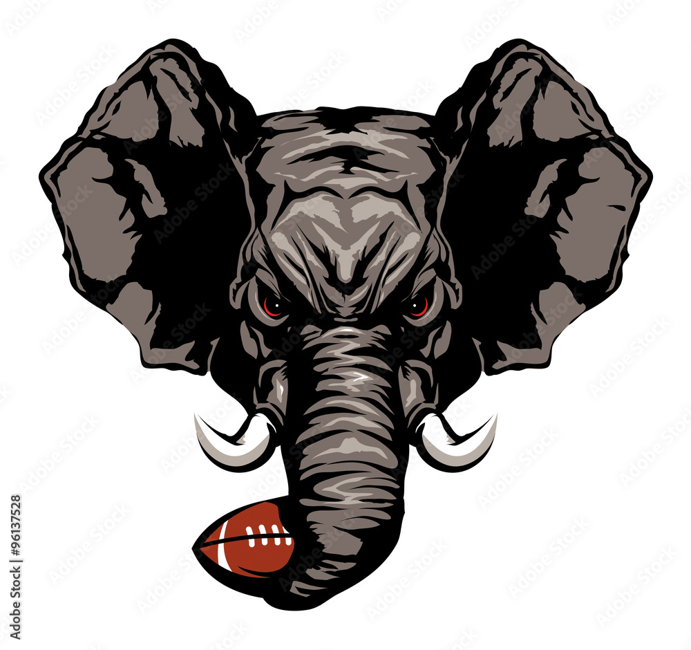 elephant american football Stock Illustration | Adobe Stock