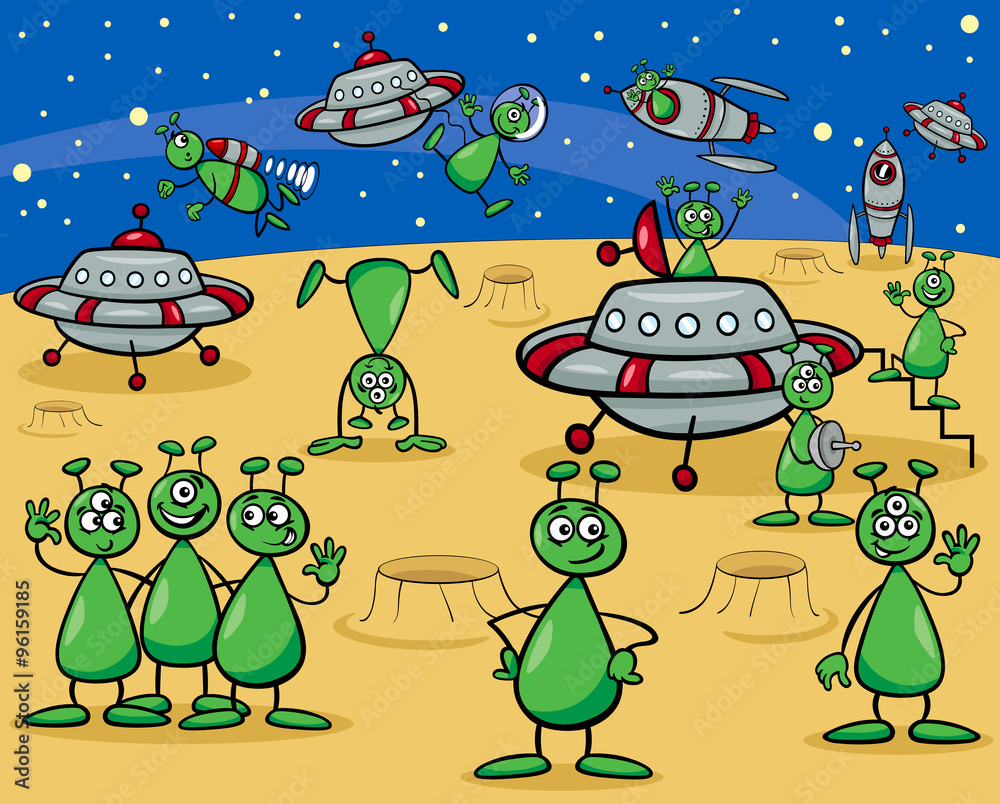 aliens characters cartoon Stock Vector | Adobe Stock