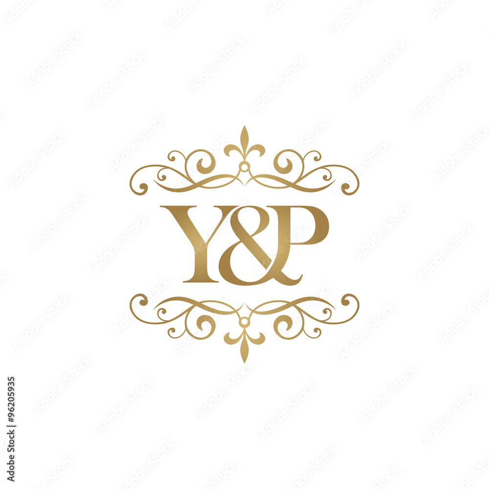 Y&P Initial logo. Ornament ampersand monogram golden logo Stock Vector ...