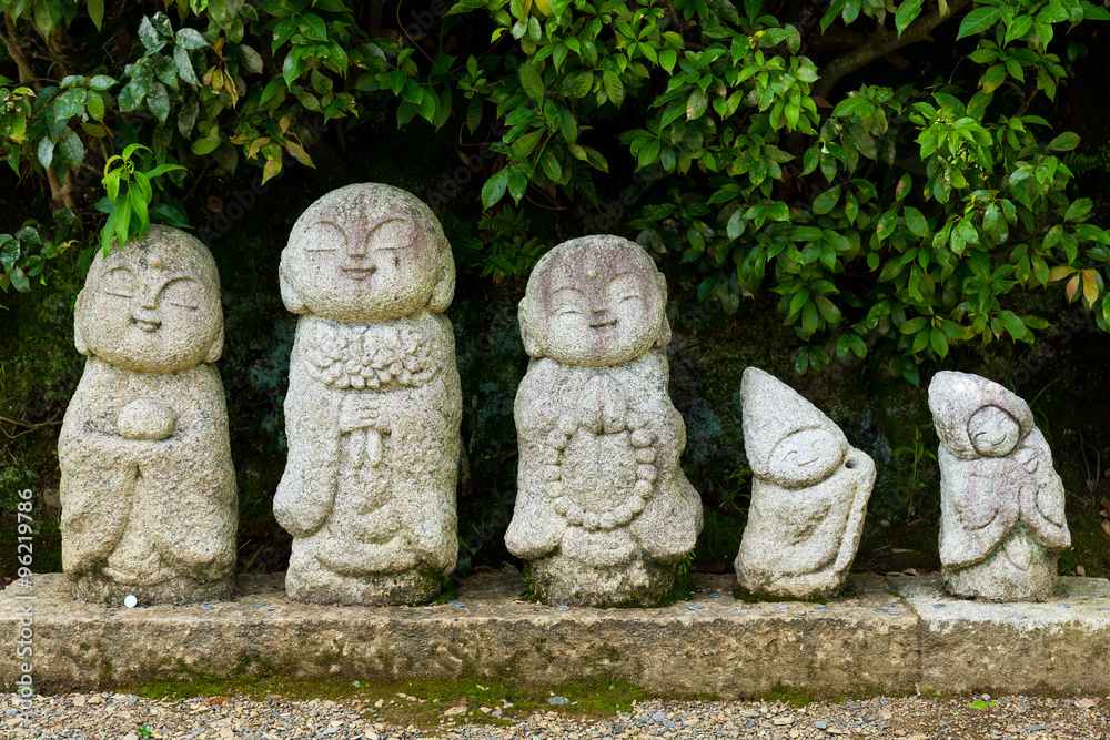 Nagomi jizo, statue in Japanese temple Stock Photo | Adobe Stock