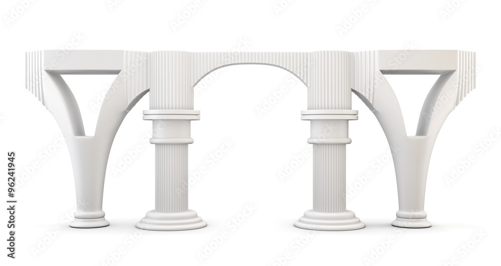 Column arc isolated on white background. 3d. Stock-Illustration | Adobe ...