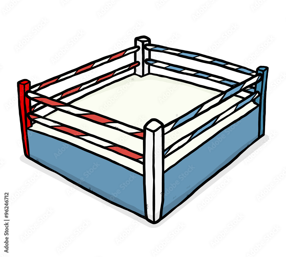 boxing stadium / cartoon vector and illustration, hand drawn style ...