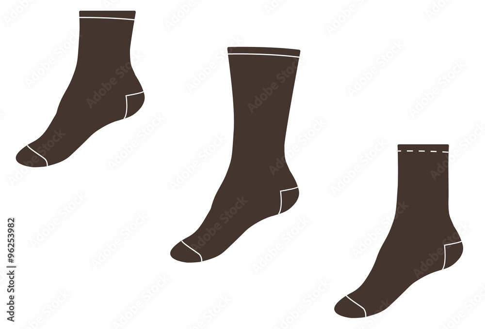 Vector illustration. Set of socks. Stock Vector | Adobe Stock