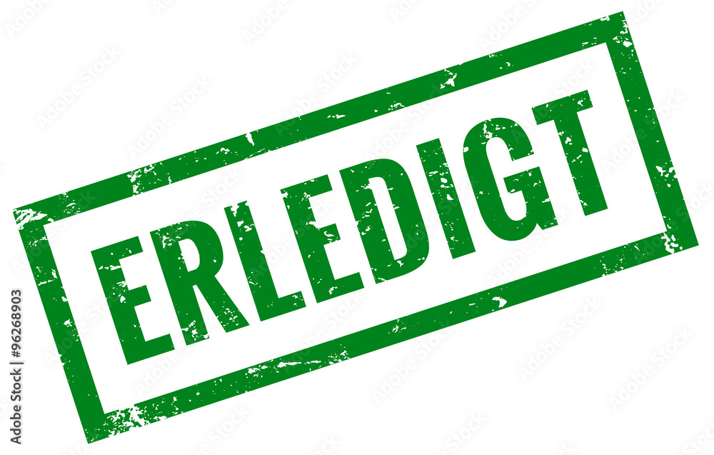 Grunge Stempel grün erledigt Stock Vector | Adobe Stock