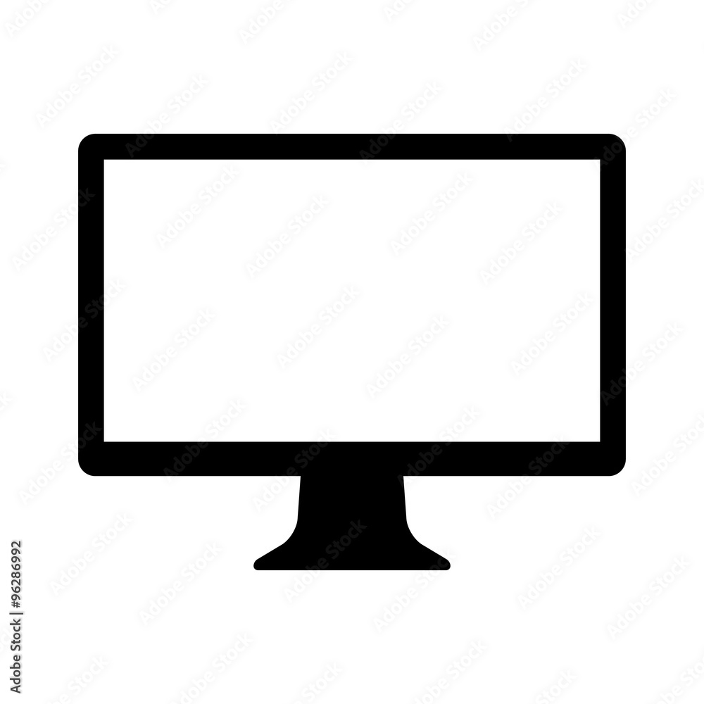 Computer monitor screen flat icon for apps and websites Stock Vector ... Computer monitor screen flat icon for apps and websites Stock Vector ...