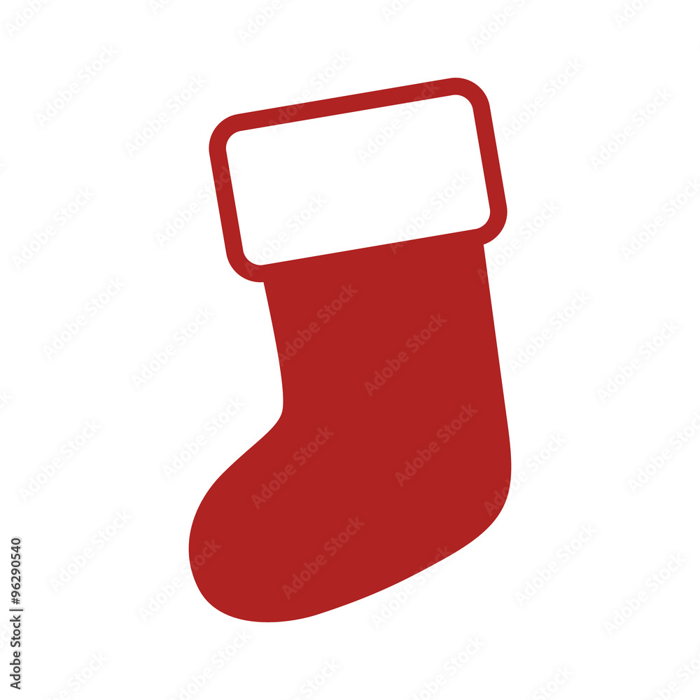 Christmas stocking stuffer sock flat icon for apps and websites Stock ...