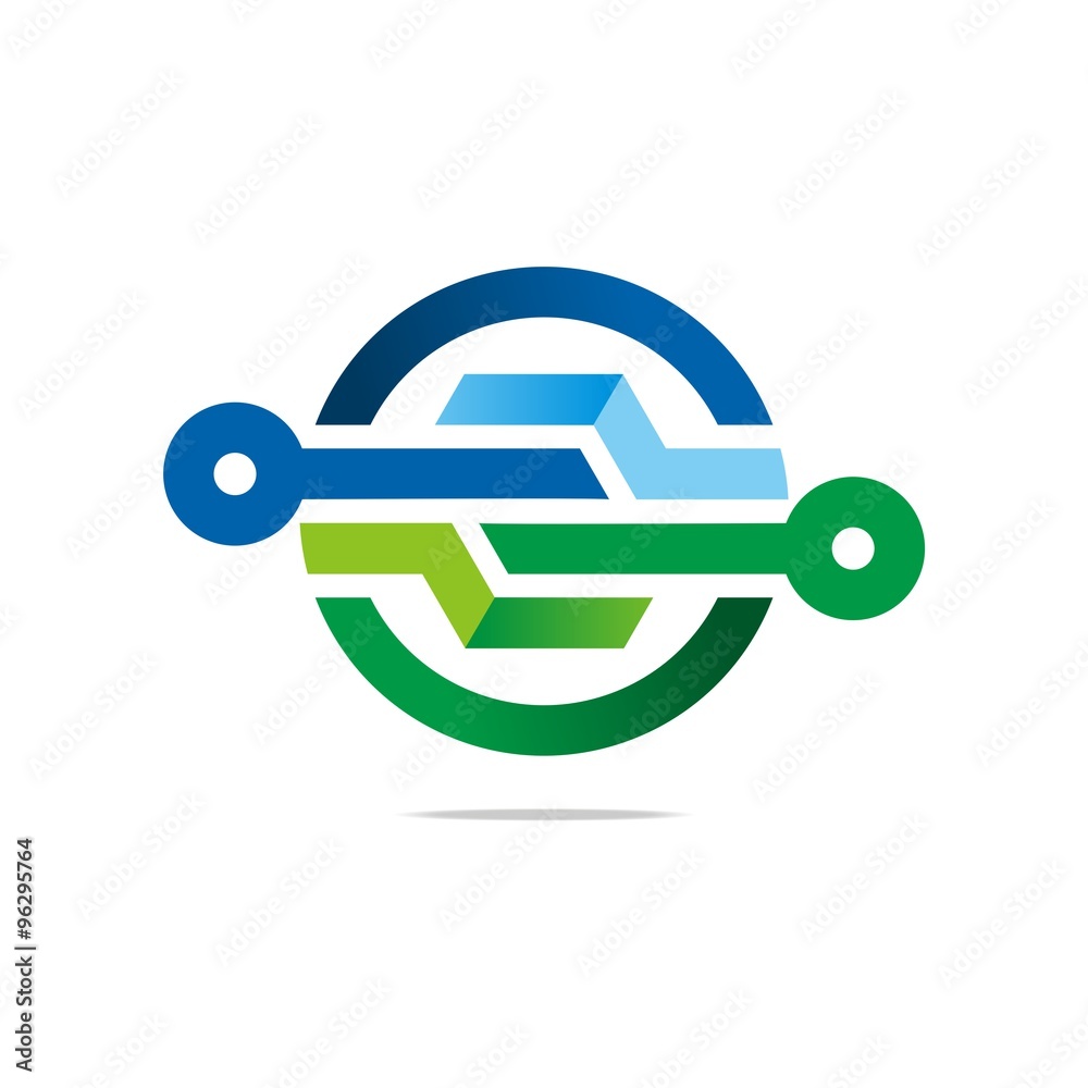 Logo design connecting sign and symbols full Stock Vector | Adobe Stock