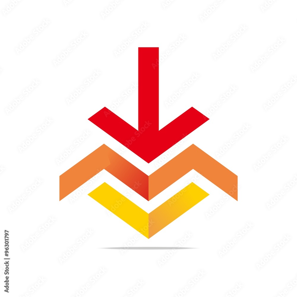 Logo Abstract Arrow Letter Line Design symbols Stock Vector | Adobe Stock