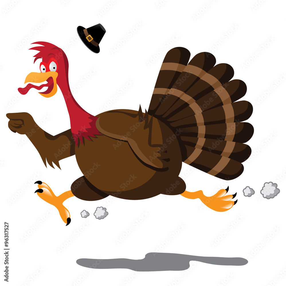 Running Turkey Vector