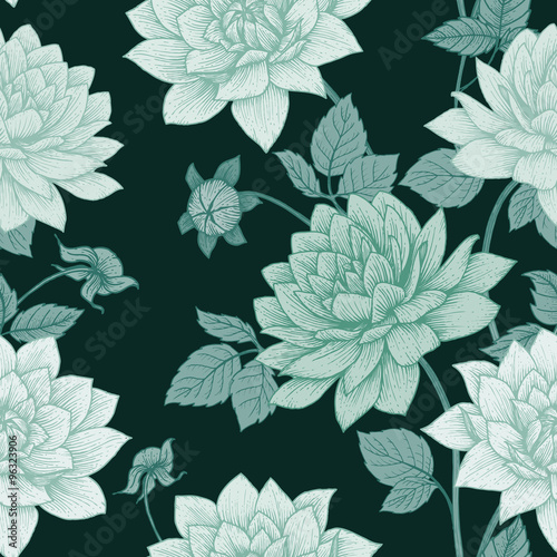 Vector floral pattern wall mural wallpaper | Muraledesign.com