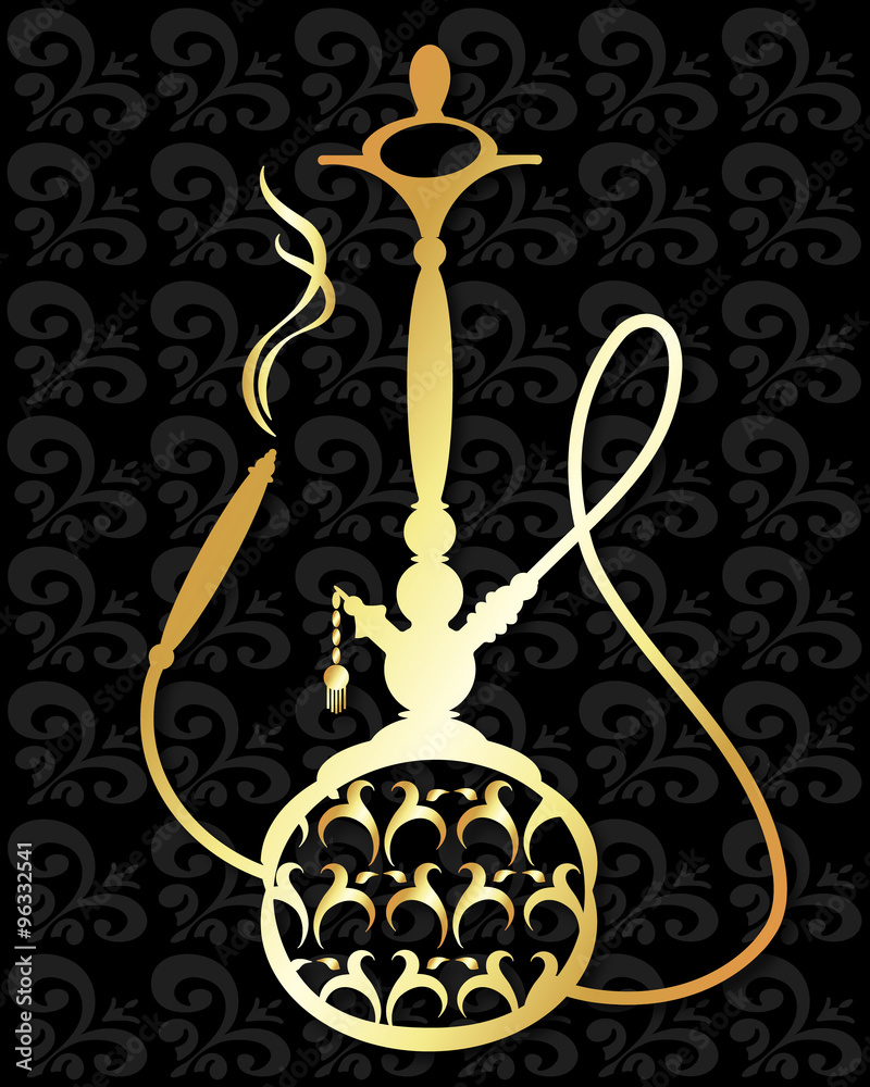 Hookah vector silhouette Stock Vector | Adobe Stock