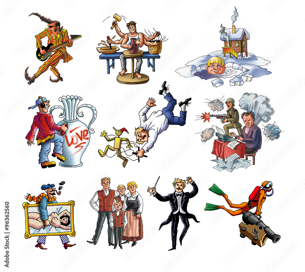 People of different trades_1 Stock Illustration | Adobe Stock