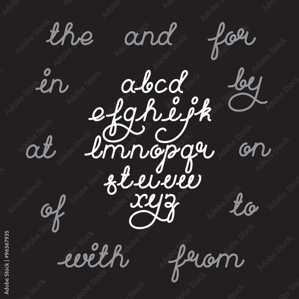 Handwritten alphabet set Stock Vector | Adobe Stock