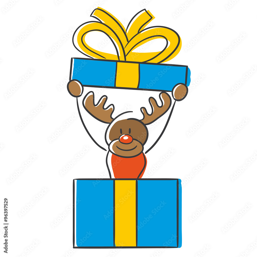 Stick Figure Series Red / Christmas Stock Vector | Adobe Stock