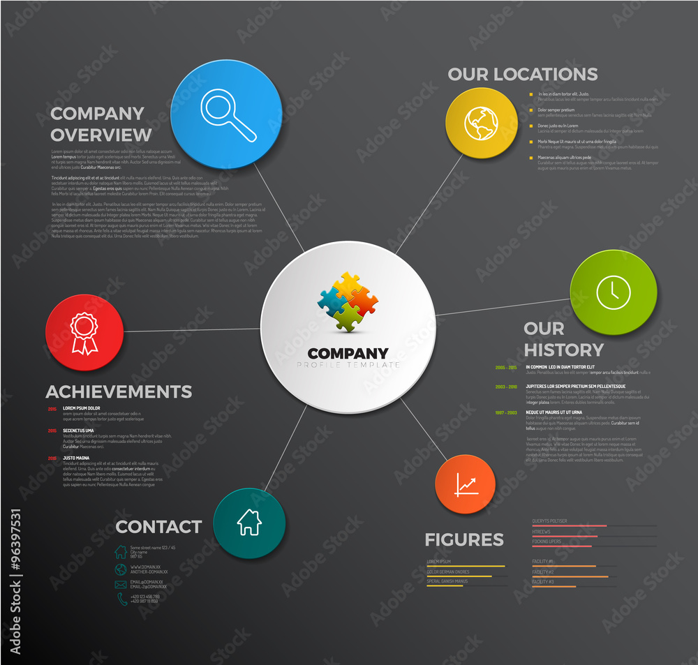 Vector Company infographic overview design template Stock Vector ...