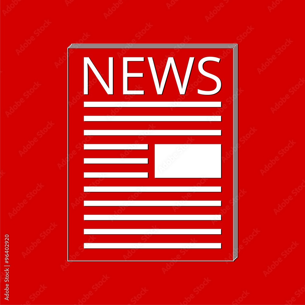 News icon red Stock Vector | Adobe Stock