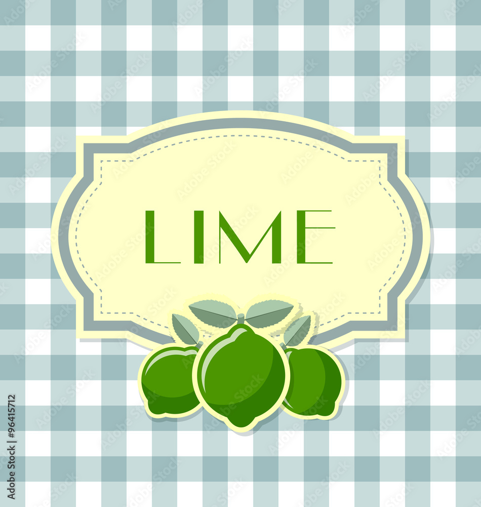 Lime label Stock Vector | Adobe Stock