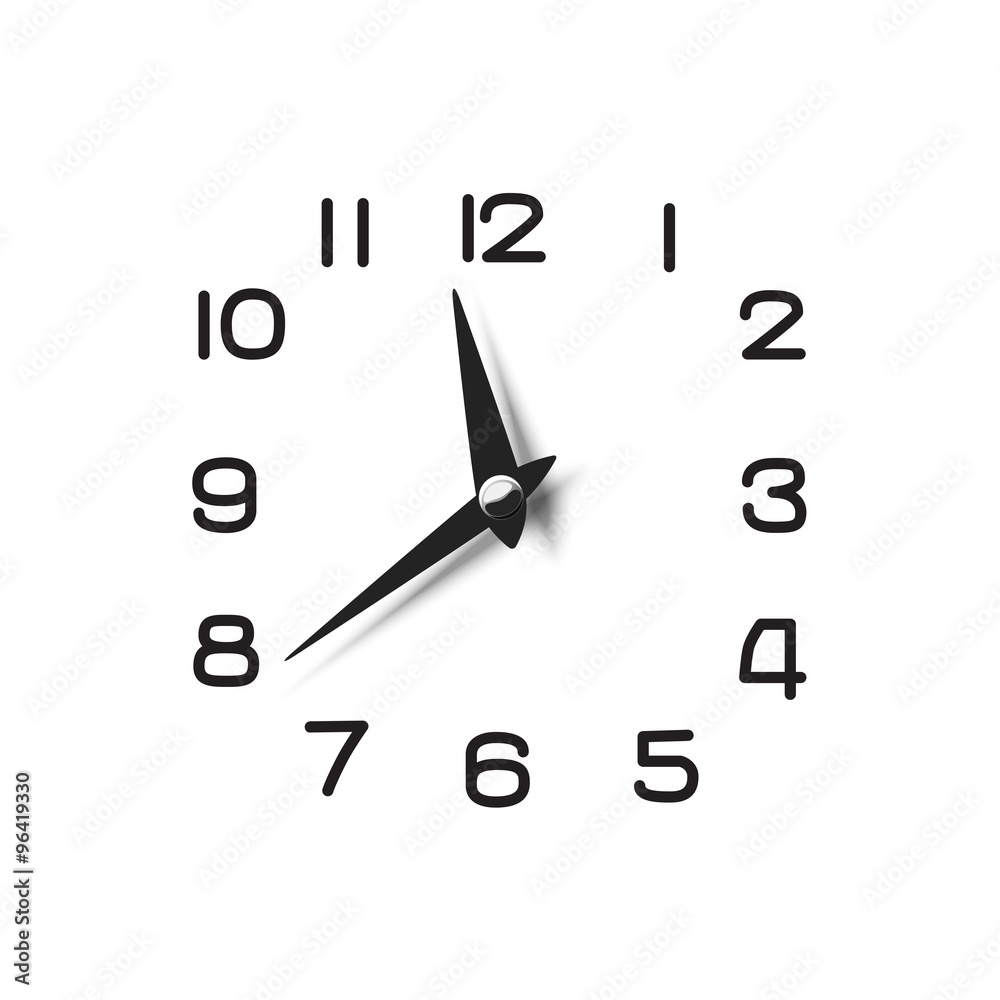 Clock dial with pointers and numerical symbols vector de Stock | Adobe ...