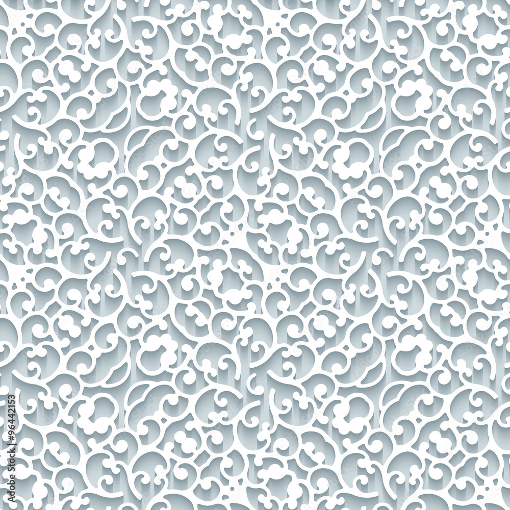 Cutout paper lace texture, seamless pattern Stock Vector | Adobe Stock