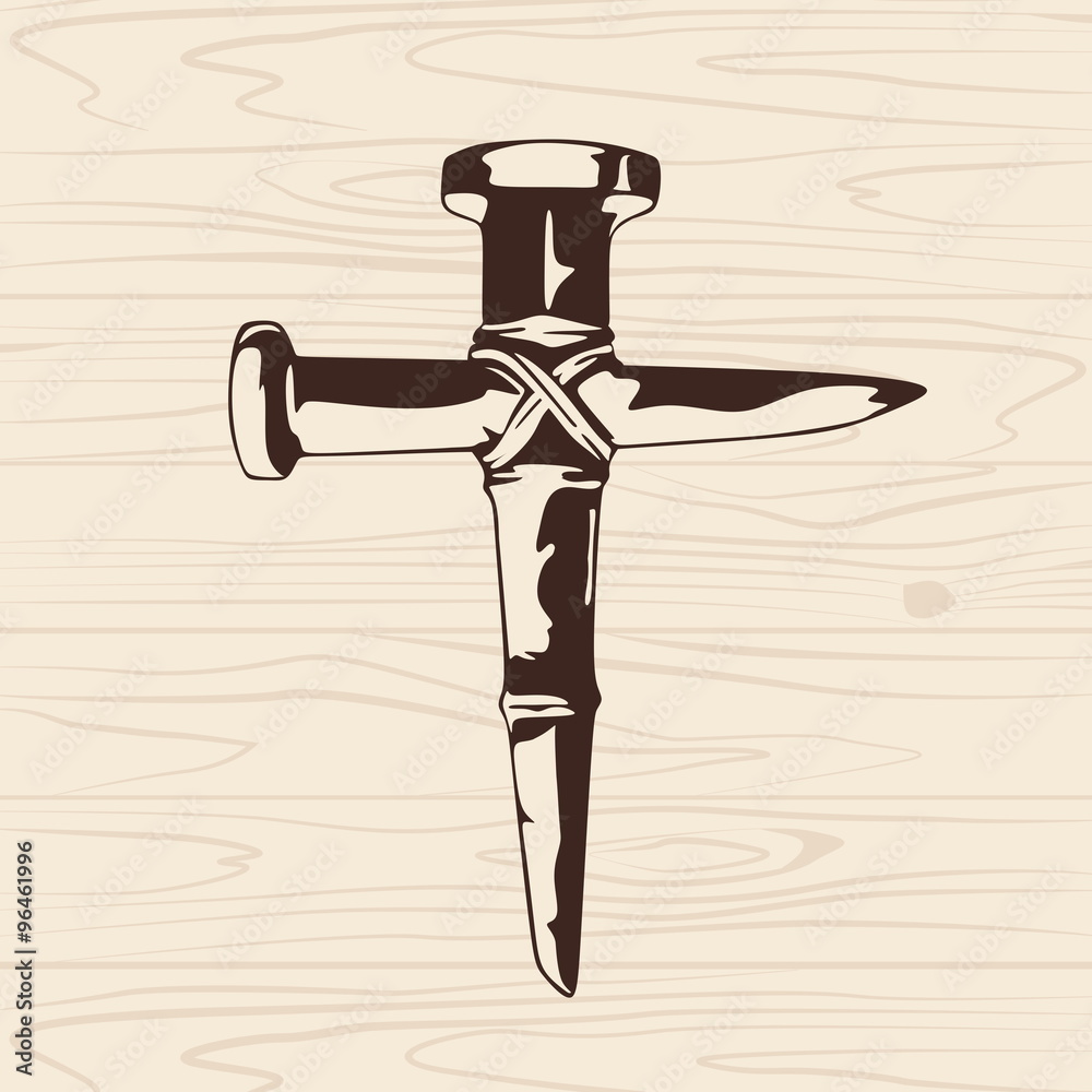 The cross of nails Stock Vector | Adobe Stock