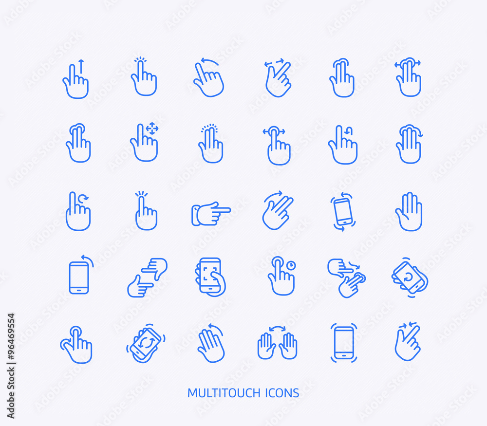 Vector line icons set for web design and user interface in applications ...