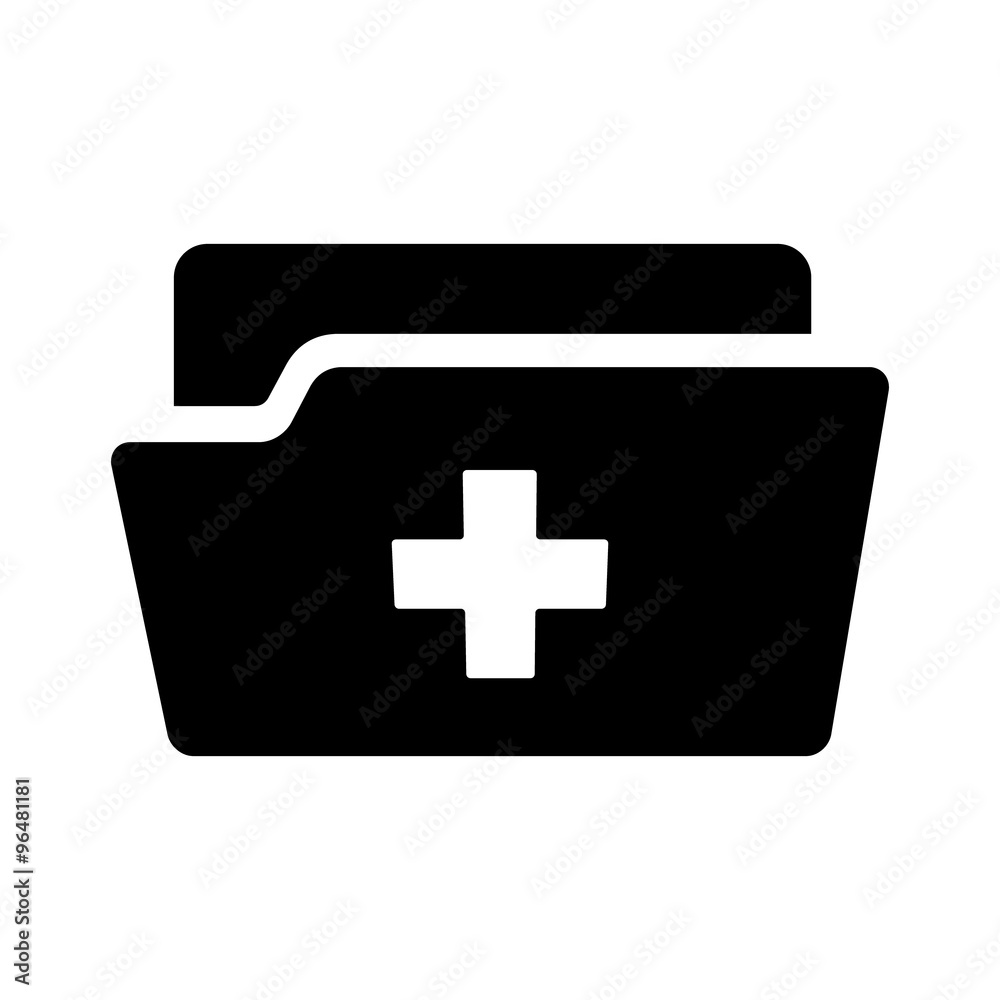 Medical or health record folder icon for app and website Stock Vector ...