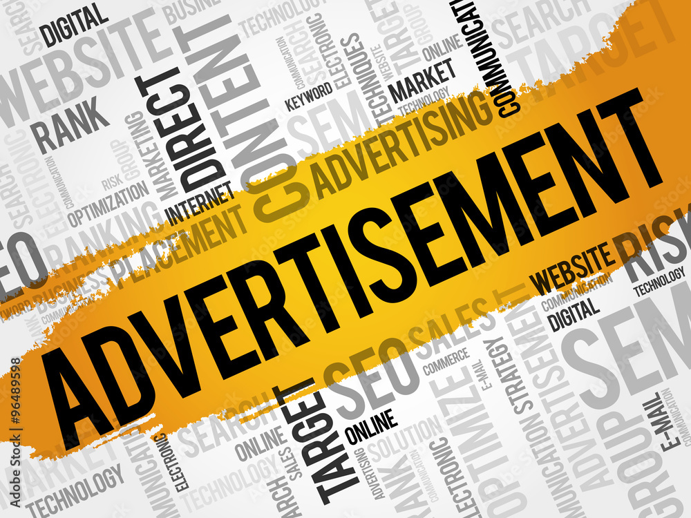 ADVERTISEMENT word cloud, business concept Stock Vector | Adobe Stock