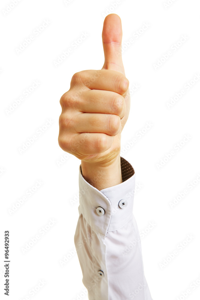 Hand hält Daumen hoch Stock Photo | Adobe Stock