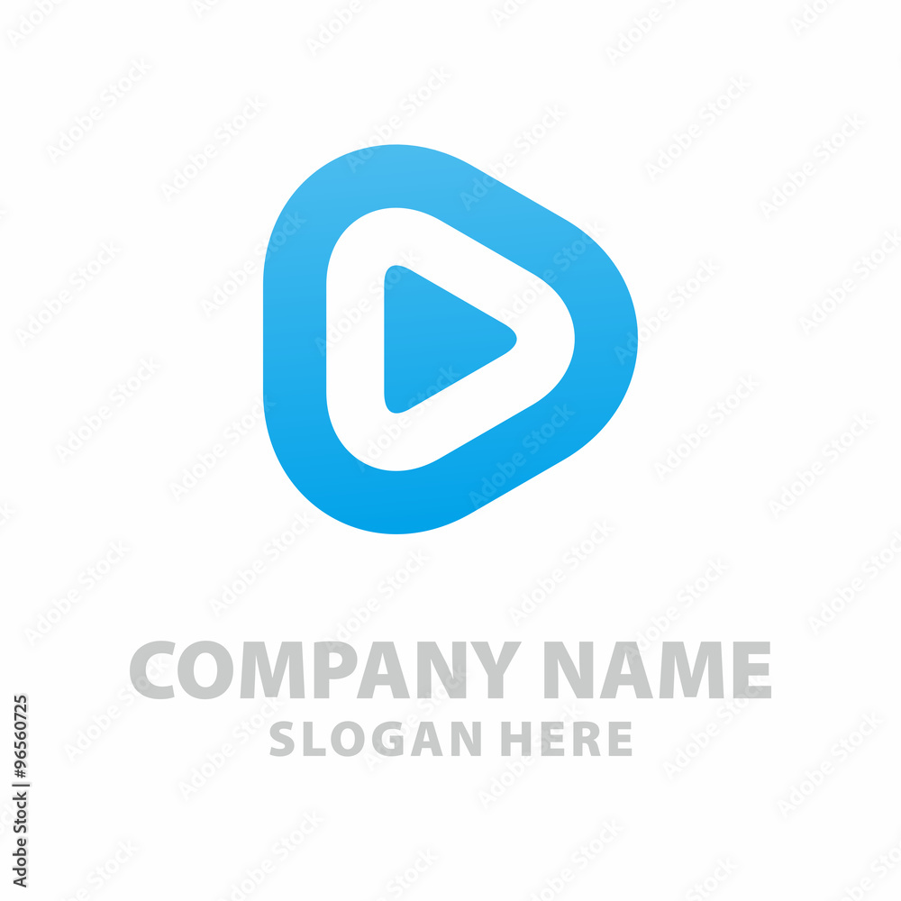 Music Play logo icon Stock Vector | Adobe Stock