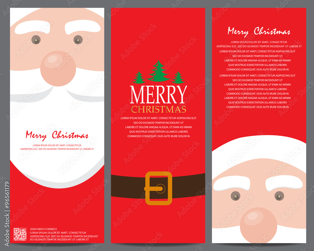 Santa Claus invitation card Stock Vector | Adobe Stock