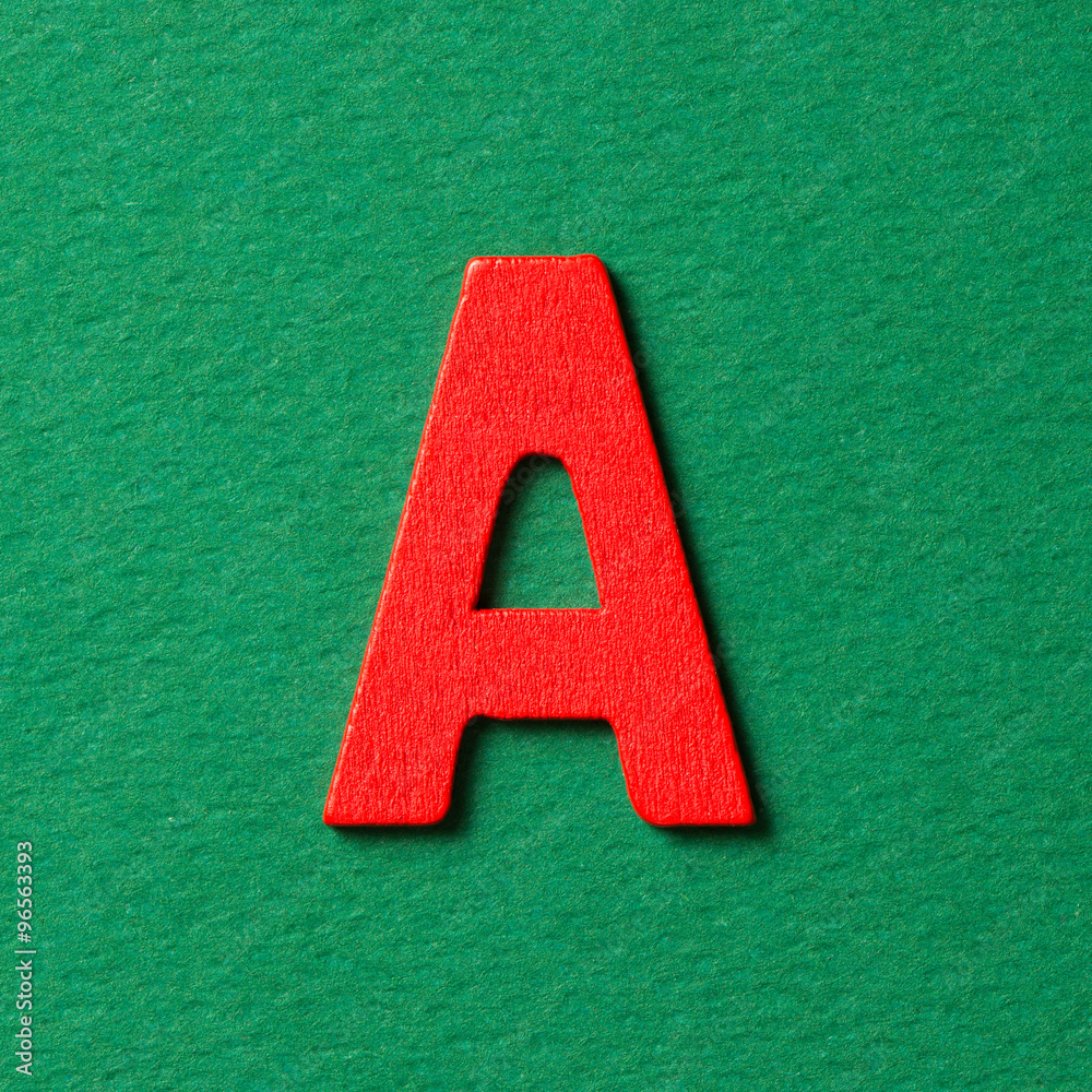 Photo & Art Print Wooden alphabet A in capital letter, Kenishirotie