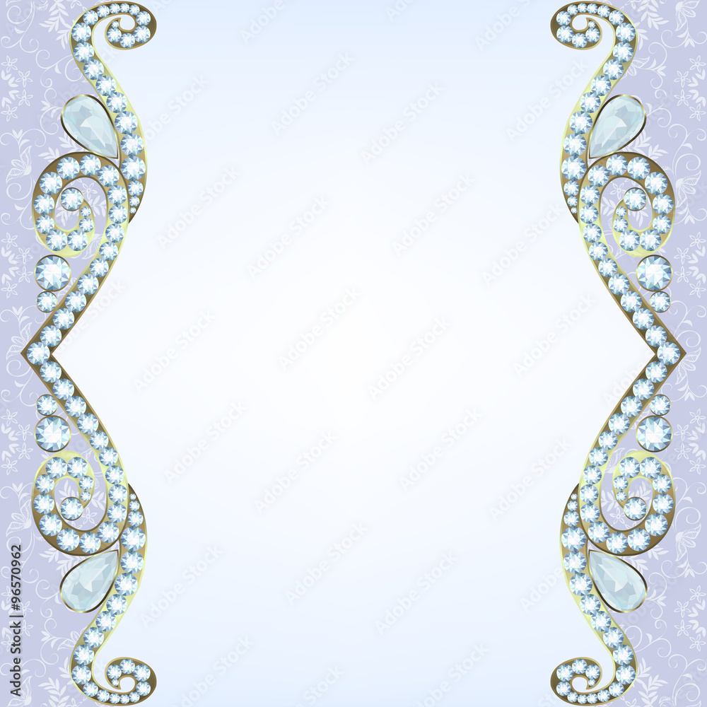 border with diamonds Stock Vector | Adobe Stock