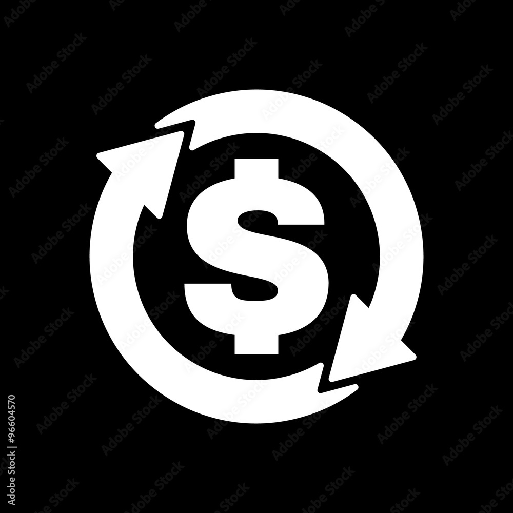 The currency exchange dollar icon. Cash and money, wealth, payment ...