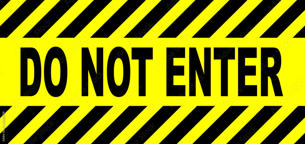 Yellow And Black Do Not Enter Sign Stock Vector | Adobe Stock
