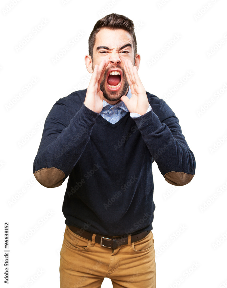man shouting Stock-Foto | Adobe Stock