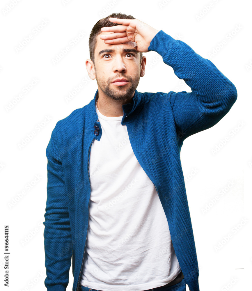 young man looking far Stock Photo | Adobe Stock