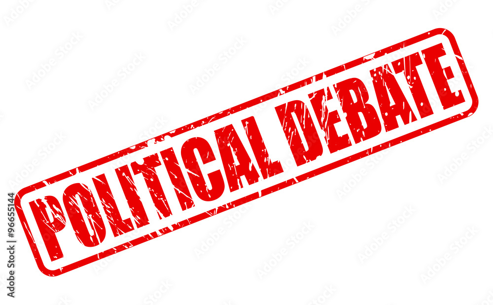 POLITICAL DEBATE red stamp text Stock Vector | Adobe Stock