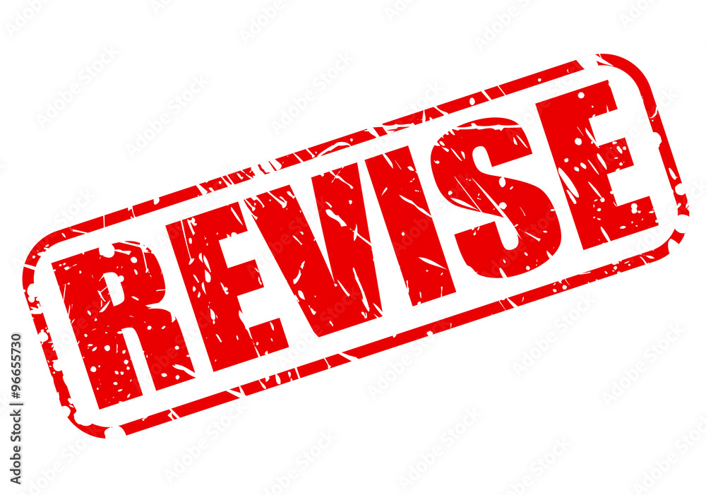 REVISE red stamp text Stock Vector | Adobe Stock