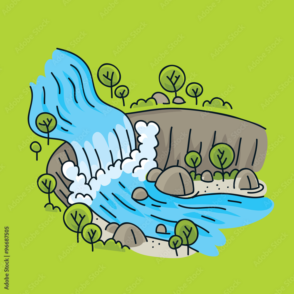 Waterfalls Cartoon