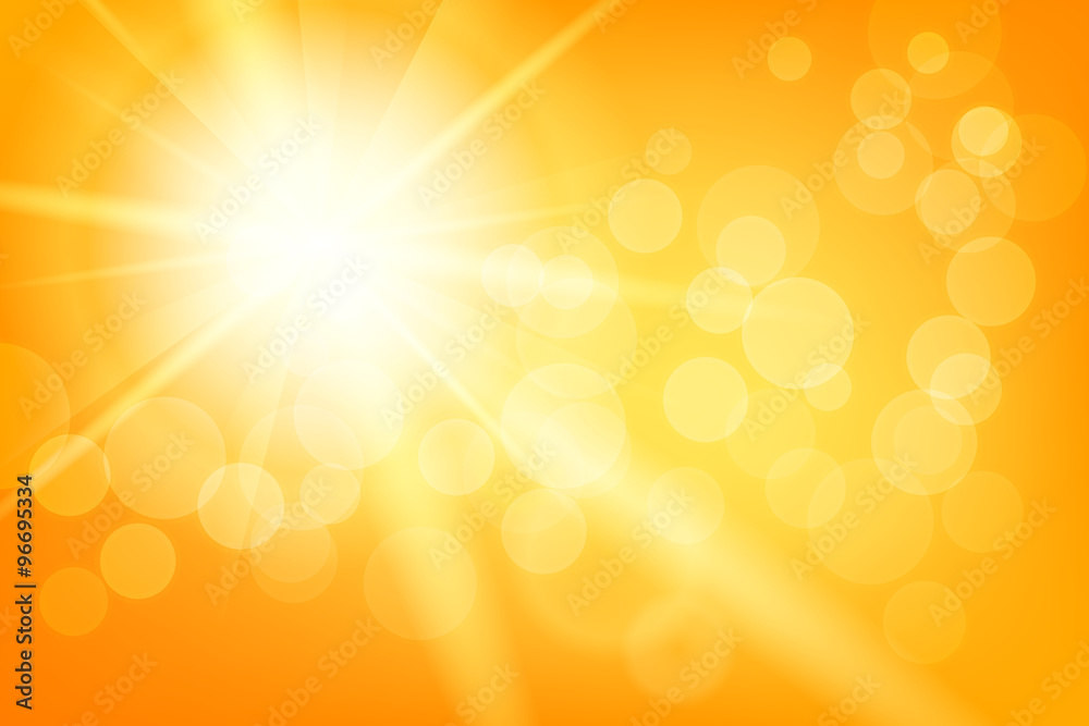 Nature sunny abstract summer background with sun Stock Illustration ...