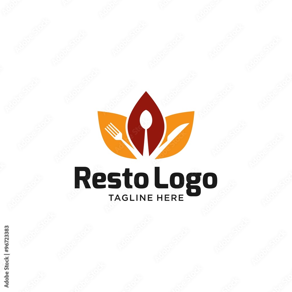 Resto Logo Template Stock Vector | Adobe Stock